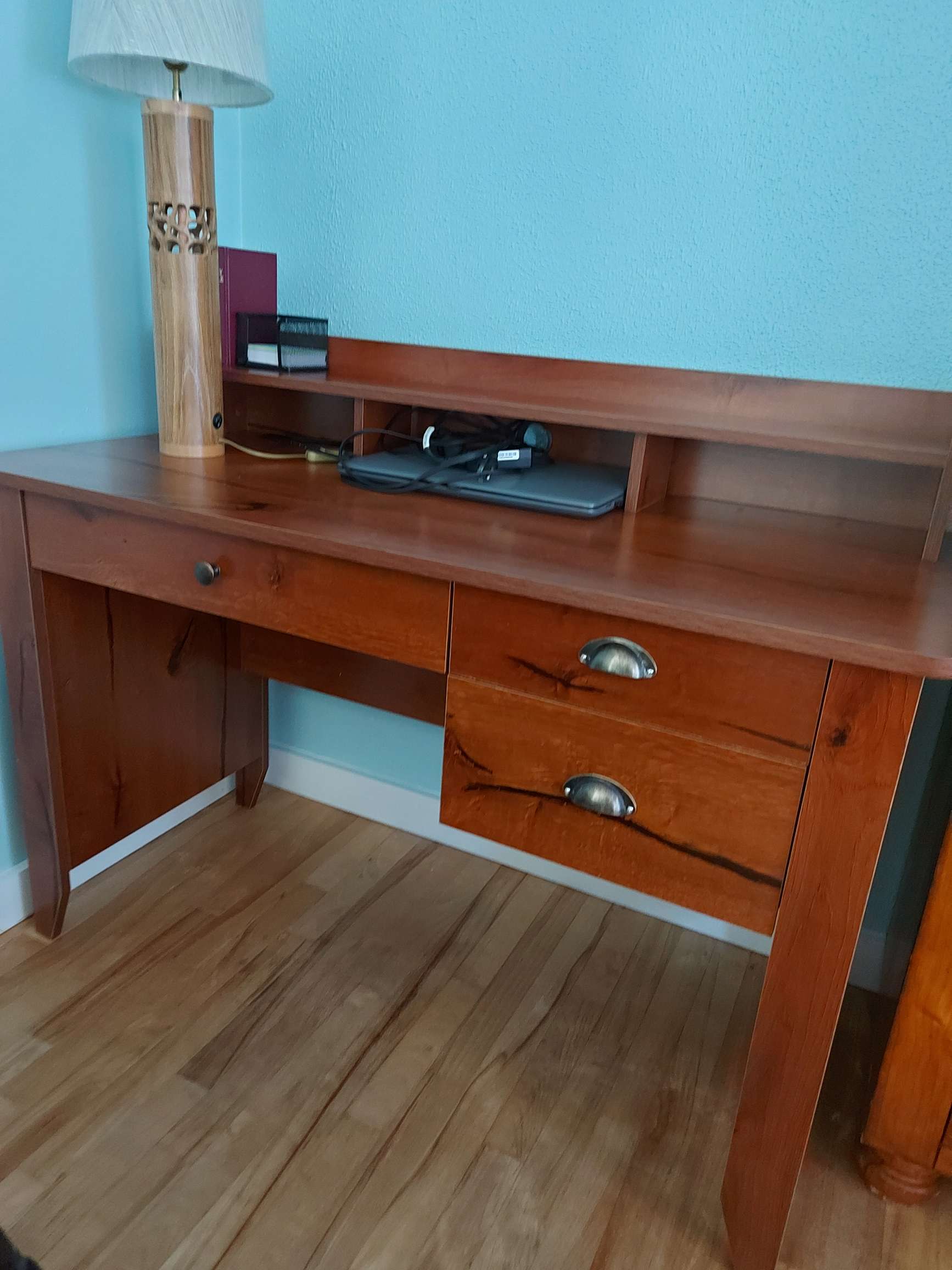 HOMCOM Computer Desk with Drawer, Storage Hutch, Home Office Writing ...
