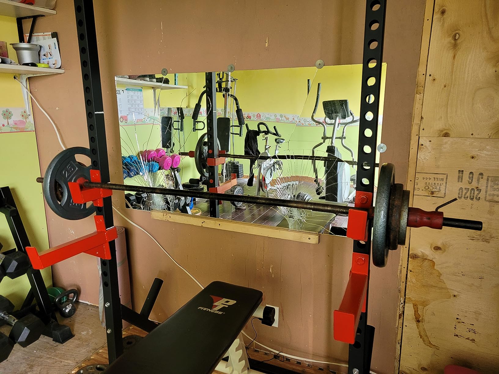 Soozier Adjustable Squat Rack with Pull Up Bar and Weight Plate Rack ...