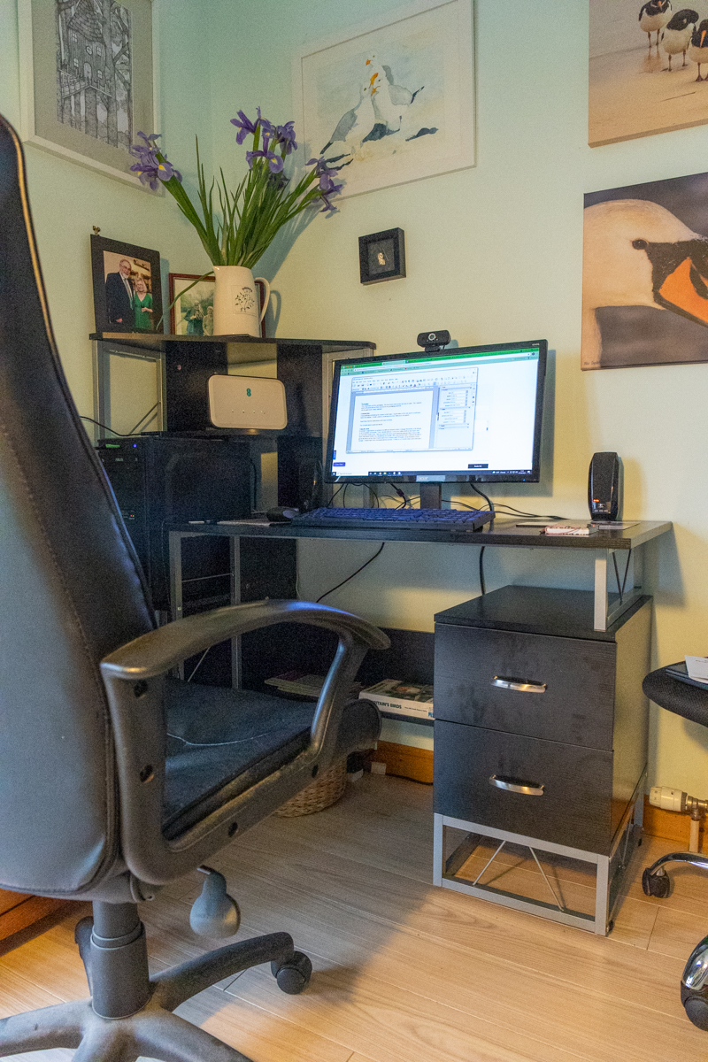 HOMCOM Storage Computer Desk 52" Multi-Level Computer Workstation ...