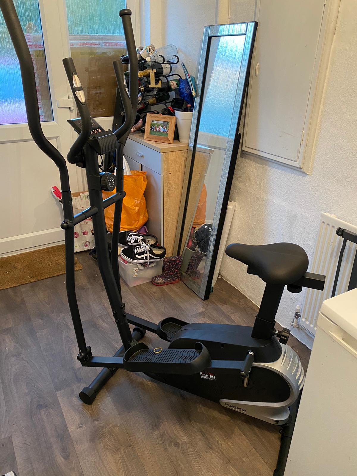 Soozier Exercise Training Bike Magnetic Elliptical Cross Trainer Cardio ...