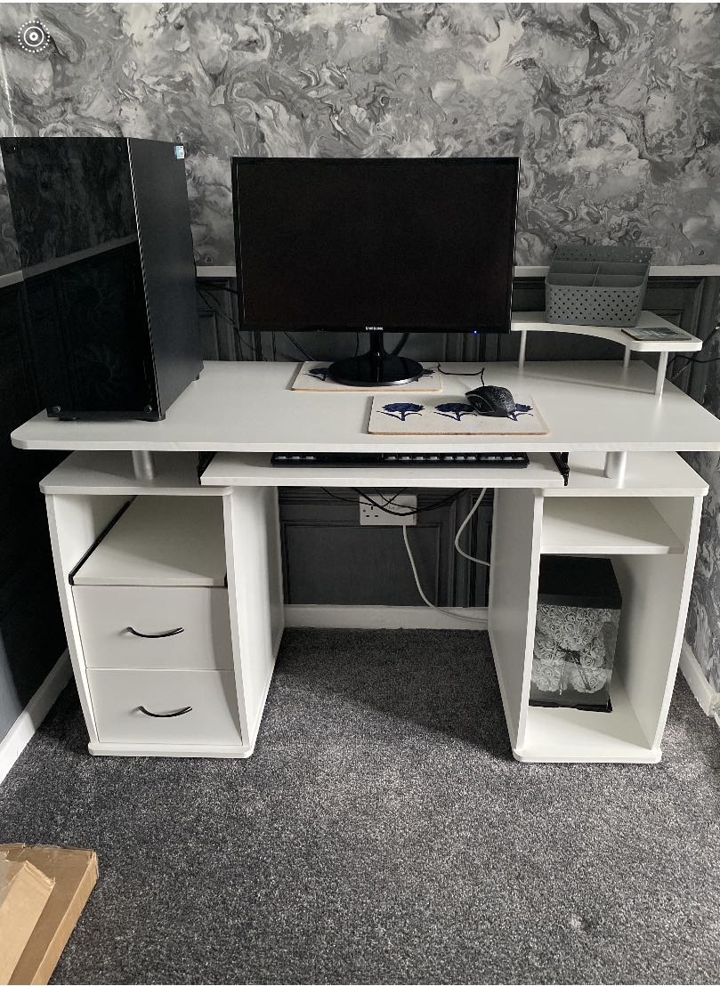 HOMCOM Multi-Function Computer Desk Home Office Workstation with ...