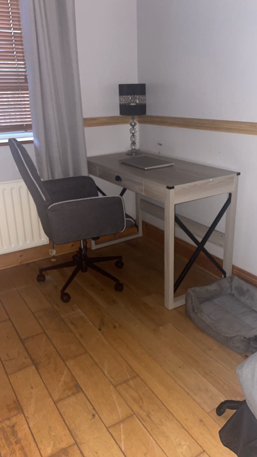 HOMCOM Home Office Computer Desk, Rustic Writing Desk, Farmhouse ...