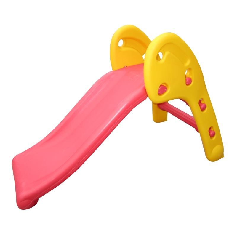 HOMCOM Plastic Children Folding Slide Home Toddler Toy Fun Multi-colour ...