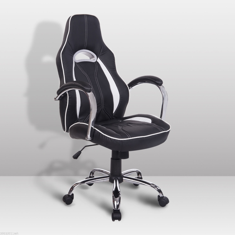 HomCom PU Leather Gaming Office Chair High Back Executive Race Car ...