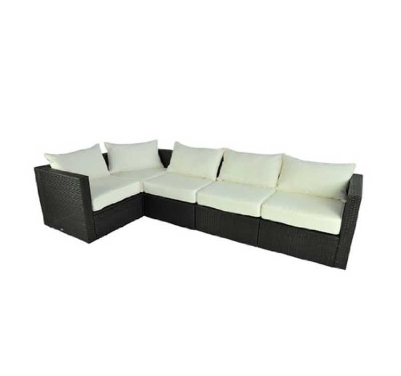 Outsunny 5 pc Rattan Sofa Sectional Patio Furniture Set