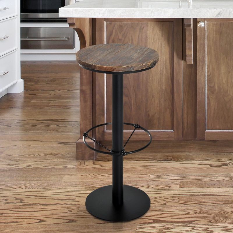 HomCom Urban Rustic Coffee Shop Brew Pub Tall Standing Bar Height Wood ...