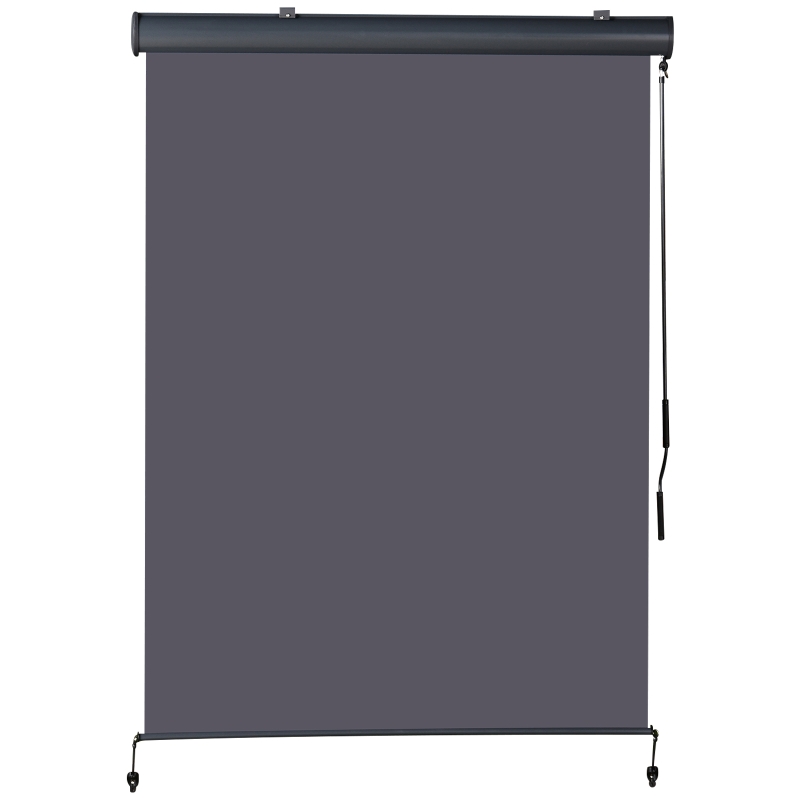 Outsunny Retractable Exterior Cordless Privacy Roller Shade for Balcony ...