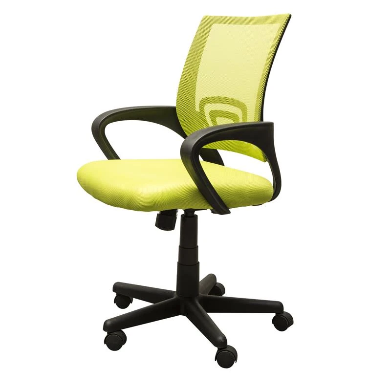 HomCom Adjustable Mesh Mid Back Computer Desk Office Task Chair - Lime ...