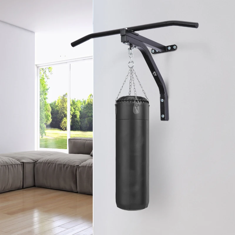 HOMCOM Punching Bag Hanger Wall Mount Bracket Kick Boxing MMA Training ...
