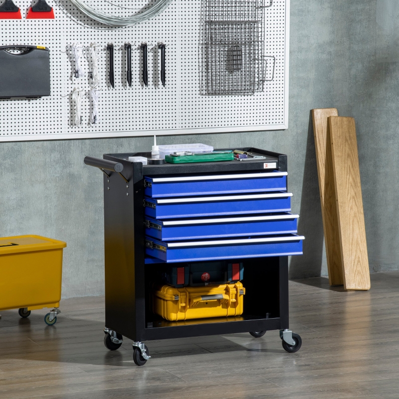 DURHAND 4-Drawer Tool Chest with 4 Wheels, Rolling Tool Box and Storage ...