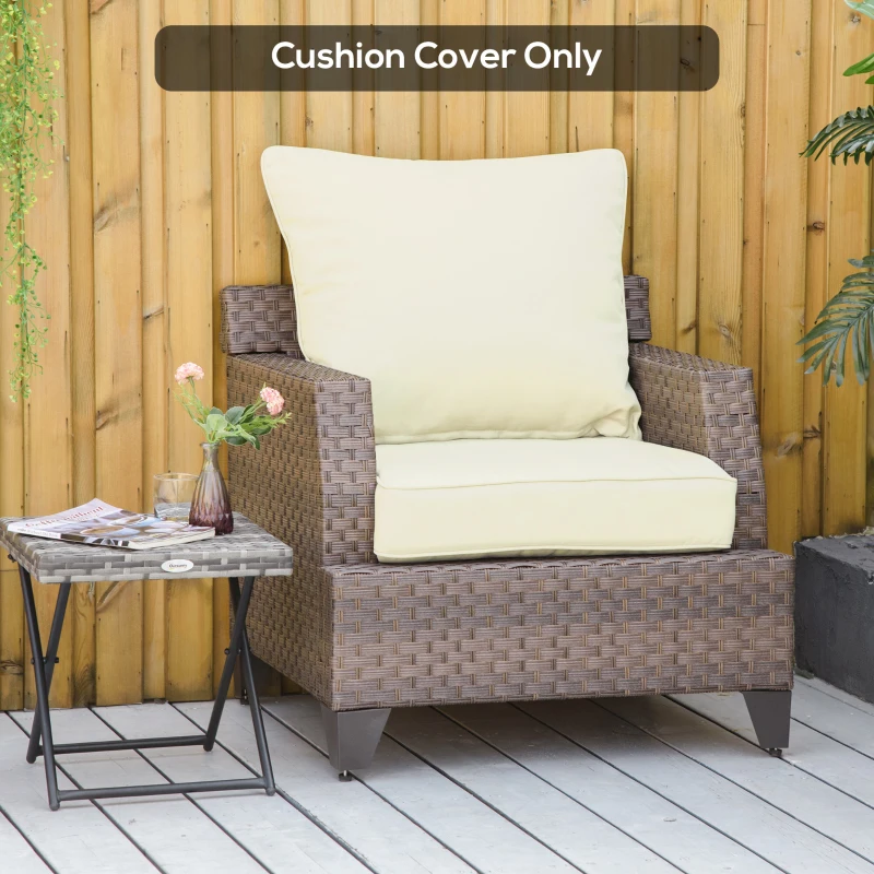 Outsunny 2-Piece Outdoor Patio Chair Cushions, Deep Seat Replacement Patio Cushions Set (Seat ...
