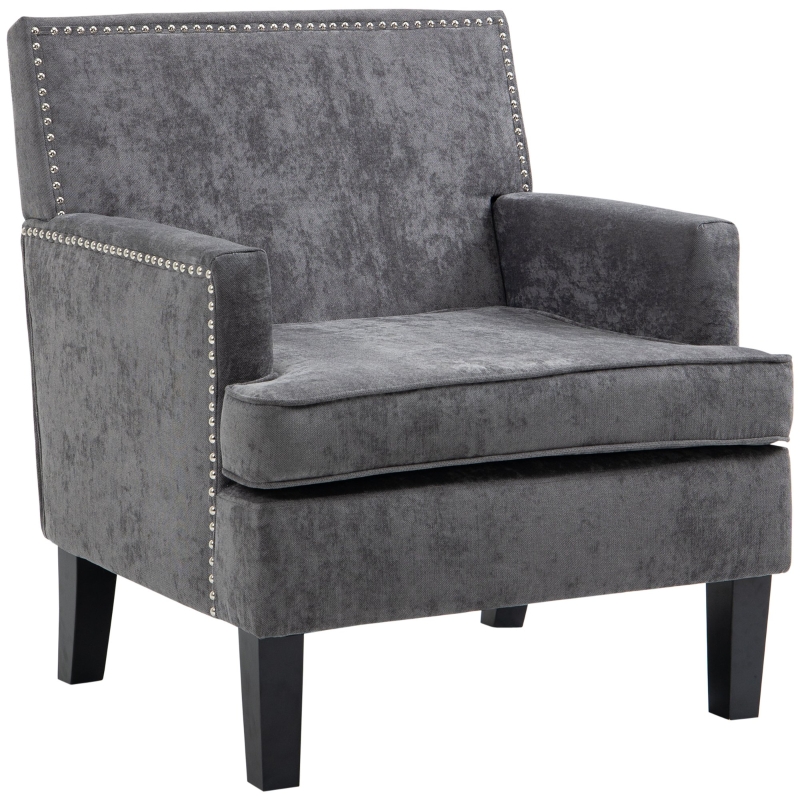 Dark grey velvet armchair store