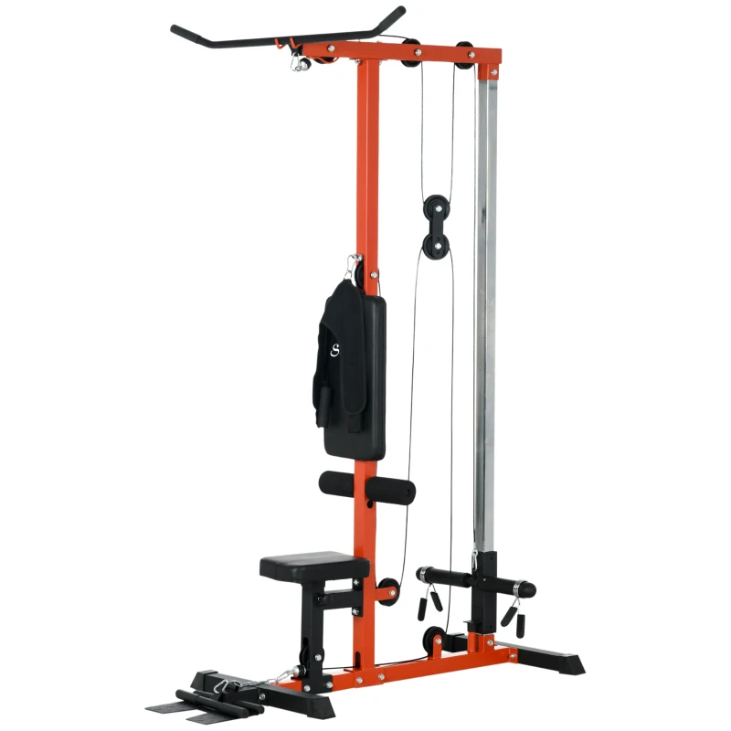 Soozier Lat Pull Down Machine, High / Low Pulley Machine with ...