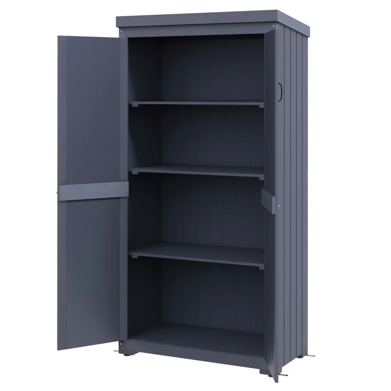 Outsunny Outdoor Storage Cabinet Garden Shed with Waterproof Galvanized ...