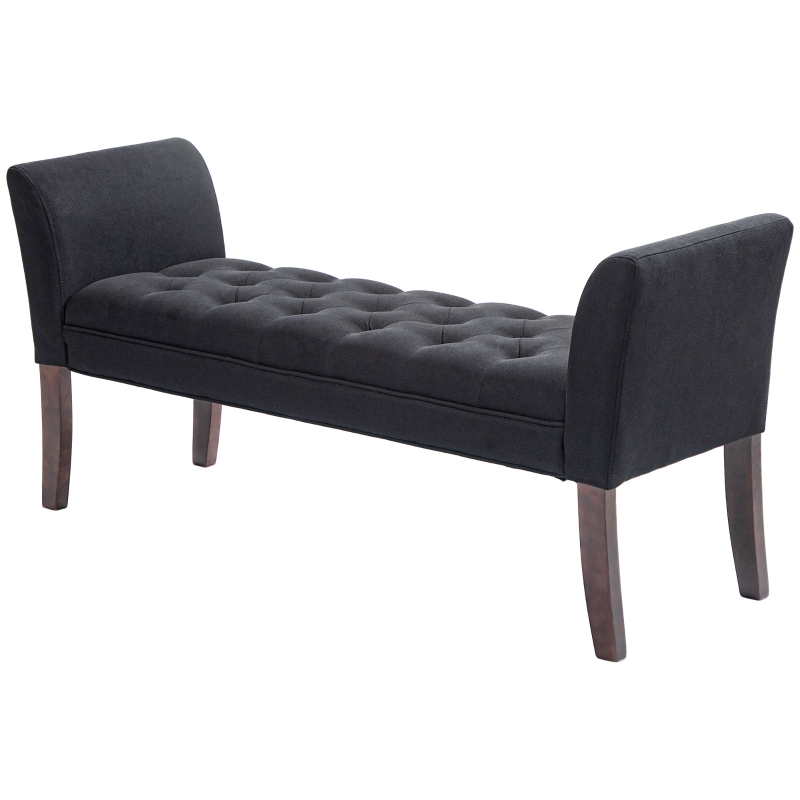 Black end of bed bench store