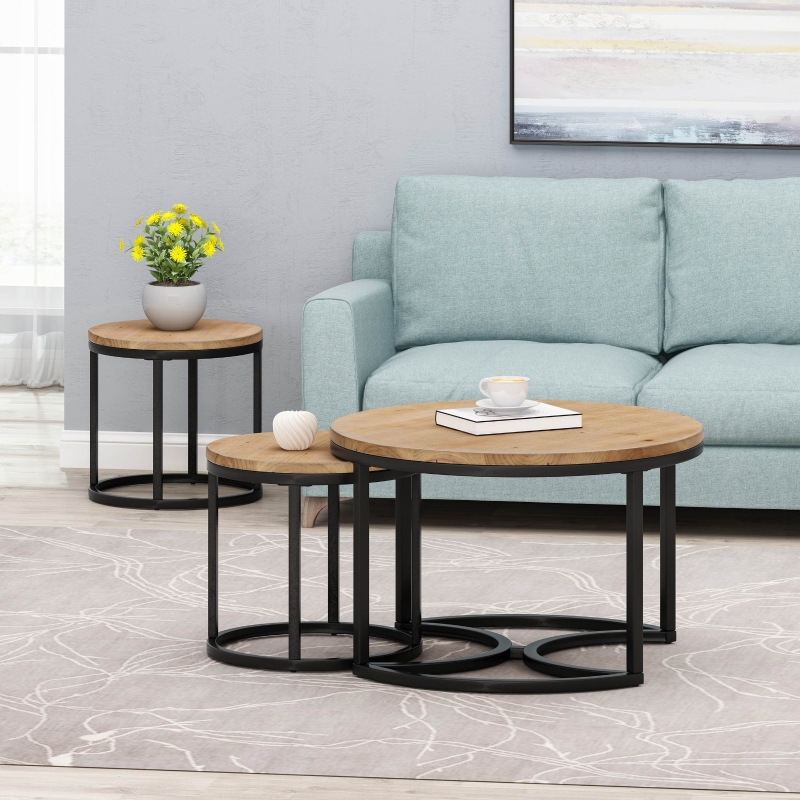 Wood & wire coffee table store