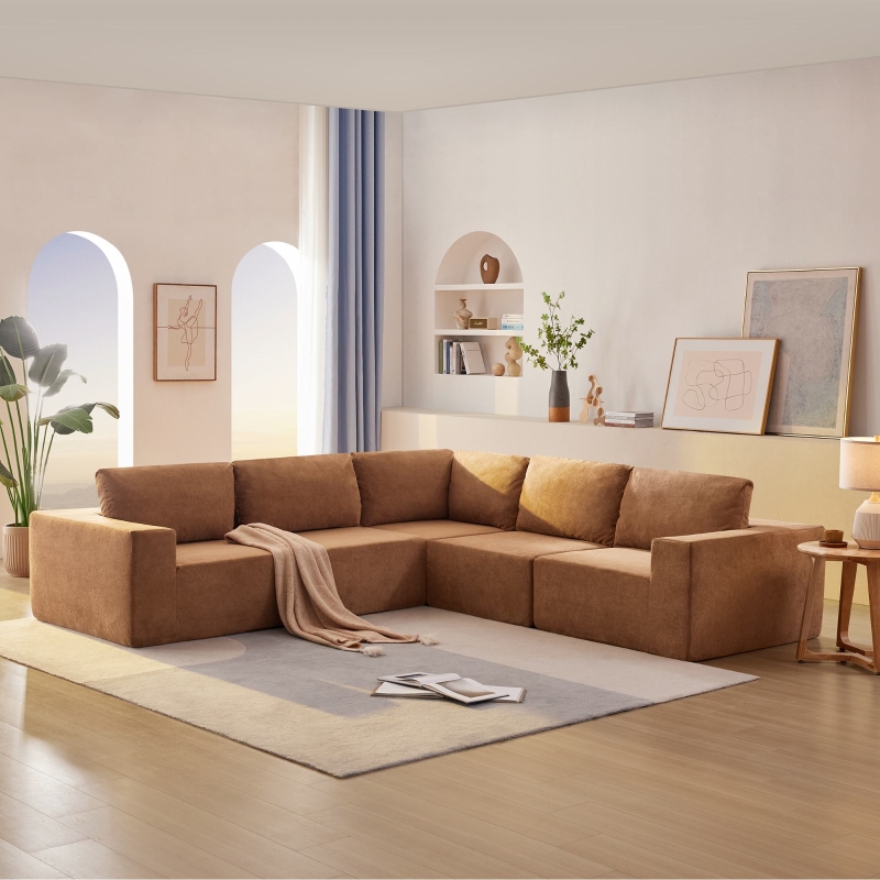 L shaped luxury sofa store