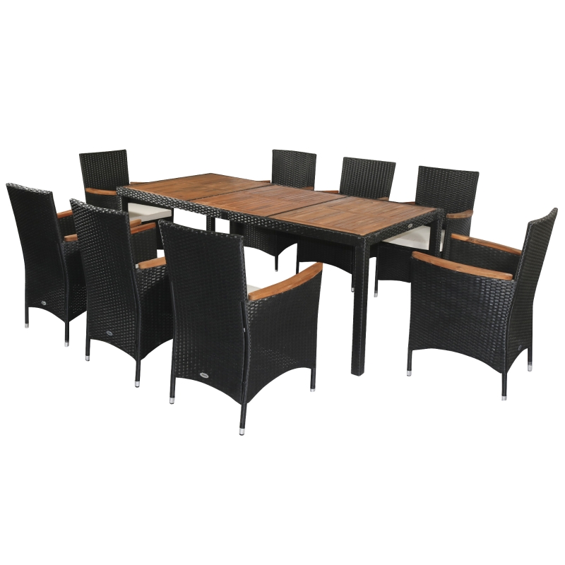 Black wicker patio dining set store