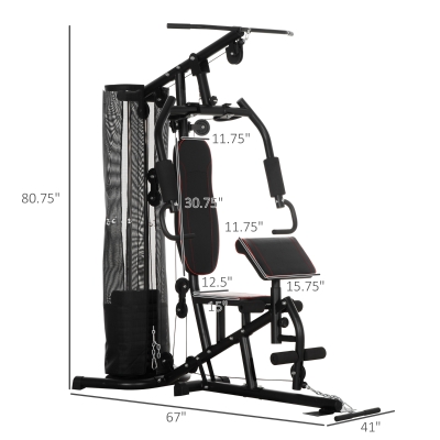 Multifunctional Home Gym Soozier Multifunction Gym Equipment Home Gym ...