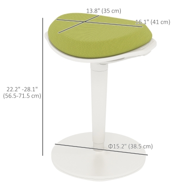 HOMCOM Standing Desk Stool, Ergonomic Wobble Chair, Adjustable Leaning ...