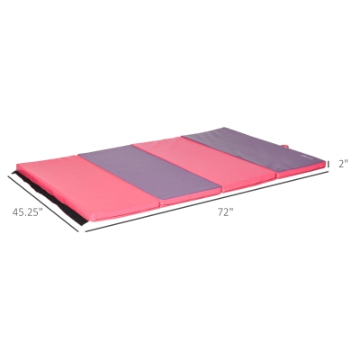 Soozier 6'x4'x2' Gymnastics Mats Folding Panel Home Gym Yoga Stretch ...