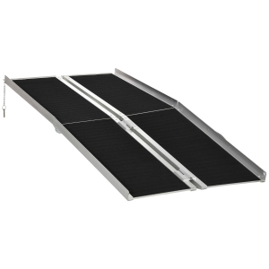 HomCom 8' Portable Traveling Convenient Mobility Ramp Carpeted Aluminum ...