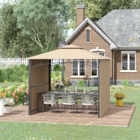 Outsunny 10' x 10' Outdoor Patio Garden Gazebo Canopy Shelter with ...