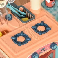 Qaba Kids Kitchen Food Stand with Play Food, Cashier Register ...