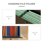 HOMCOM Retro Style 2-Drawer Lateral File Cabinet Chest with Hanging ...