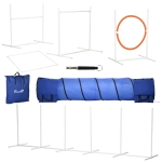 PawHut 5pc Dog Agility Training Equipment Set with Spray Water Tube ...