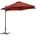 Outsunny 8.5FT Offset Patio Umbrella with 360° Rotation, Outdoor ...