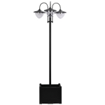Outsunny 3-head LED Solar Light Lamp Street Light Post with Planter ...