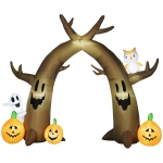 Outsunny 8ft Inflatable Halloween Archway with Pumpkin Skulls Ghosts ...