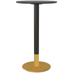 HOMCOM High Top Bar Table, Modern Round Dining Table with Painted Top ...