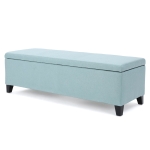Storage Ottoman with Contemporary Design, Navy Blue | Aosom.com