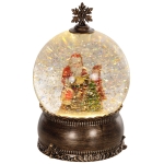 HOMCOM Christmas Musical Snow Globe Lantern Battery Operated Lighted ...