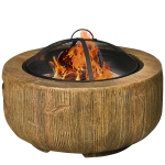 Outsunny 4-in-1 Fire Pit, BBQ Grill, Ice Bucket Cooler, Garden Table ...
