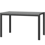 Outsunny Rectangular Outdoor Dining Table, 4-Seat Patio Table with PE ...