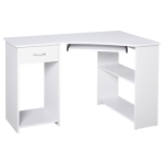 HOMCOM Computer Desk Table Home Office Furniture with Keyboard Tray and ...