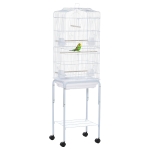 PawHut Large Bird Cage with Shelf, Handle for Taking Up or Down Stairs ...