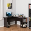 HOMCOM L-Shaped Computer Desk, Laptop Workstation with Return and 2 ...
