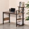 HOMCOM Compact Computer Desk Writing Table Modern Home Office w/ Shelf ...
