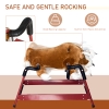Qaba Spring Rocking Horse Vintage Kids Riding Toy Rocker Plush Bouncing ...