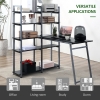 HOMCOM 5 Tier Versatile L-Shaped Computer Desk Writing Table with ...