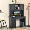 HOMCOM Computer Desk with Cable Management Home Office Workstation with ...