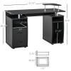 HOMCOM Multi-Function Computer Desk Home Office Workstation with ...