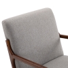 HOMCOM Upholstered Rocking Armchair with Wood Base and Linen Fabric ...