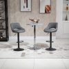 HOMCOM Modern Bar Stools Set of 2 Swivel Bar Height Barstools Chairs ...
