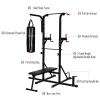 Soozier 86" Full Body Power Tower Home Gym Fitness Station with ...