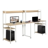 HOMCOM Double Computer Desks Factory Style Mdf Computer Desk Writing ...